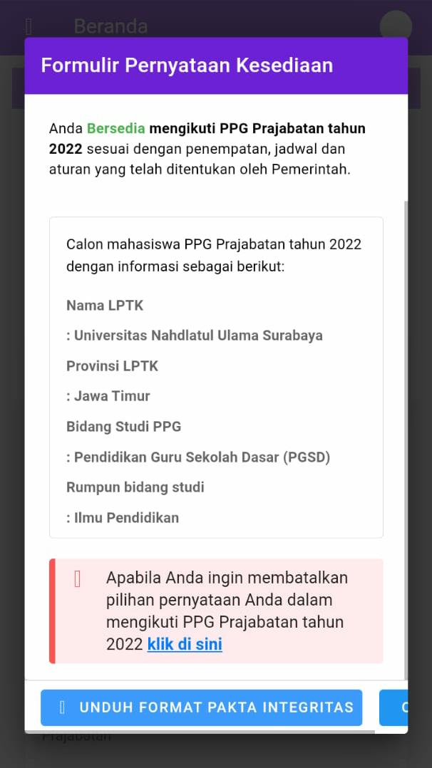Informasi dan Mekanisme Lapor Diri PPG Prajabatan Gelombang 2 Tahun 2022 | PPG UNUSA