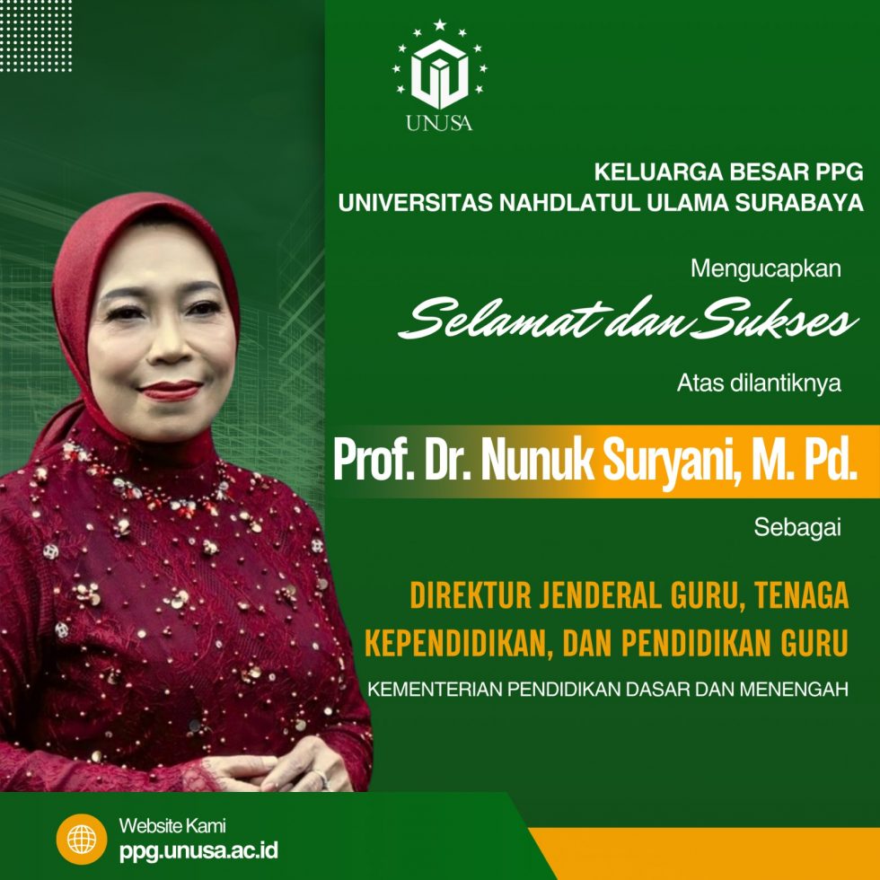 Selamat dan Sukses Prof. Dr. Nunuk Suryani, M. Pd atas dilantiknya ...